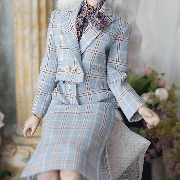 【期間限定】Overfit Jacket (Cropped) DD Femme +Skirt -L.Blue（DD）｜DOLK（ドルク）