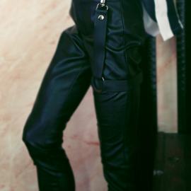 Leather pants (skinny) 75cm - Black｜DOLK（ドルク）