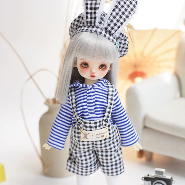 【2024_5プレオーダー】CYD000143 Black Checker Bunny Boy (Blue Striped Hoodie)（YoSD）｜DOLK（ドルク）