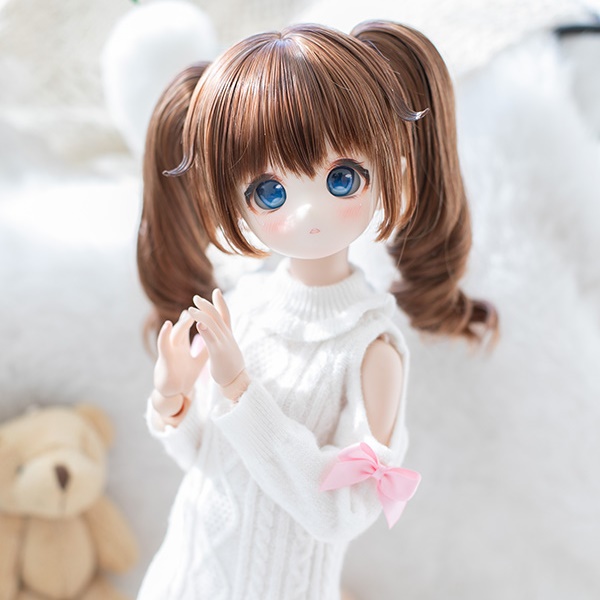 肩出しタートルネックセーター(White/Pink ribbon) MSD/MDD｜DOLK（ドルク）