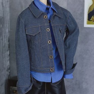 【期間限定】Jean Jacket (Overfit) Non-Washed Blue: 70cm_Muscle｜DOLK（ドルク）