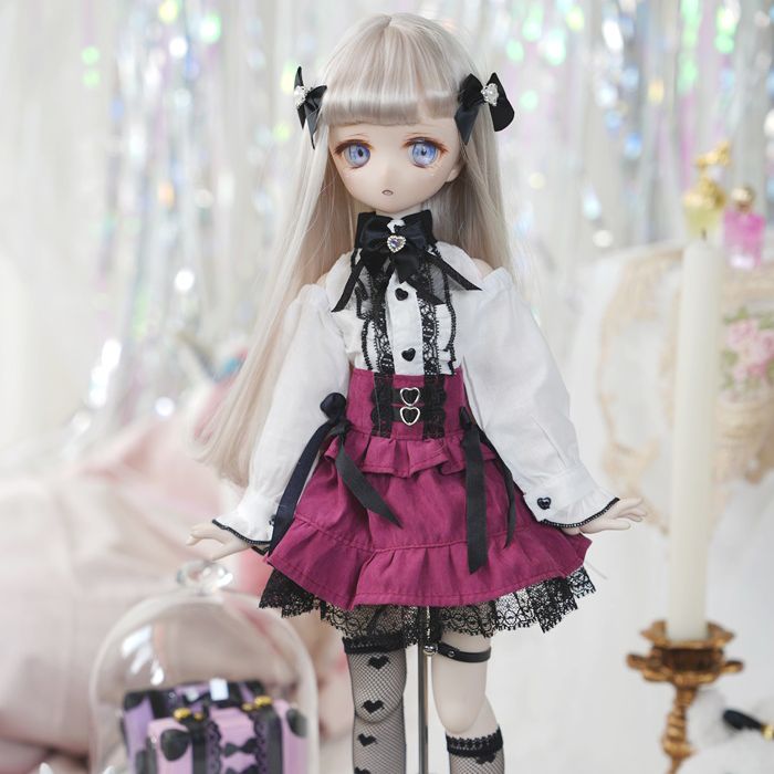 1/4 MDD[Be My Lover] Dress Set - White X Wine（MiniDD）｜DOLK（ドルク）