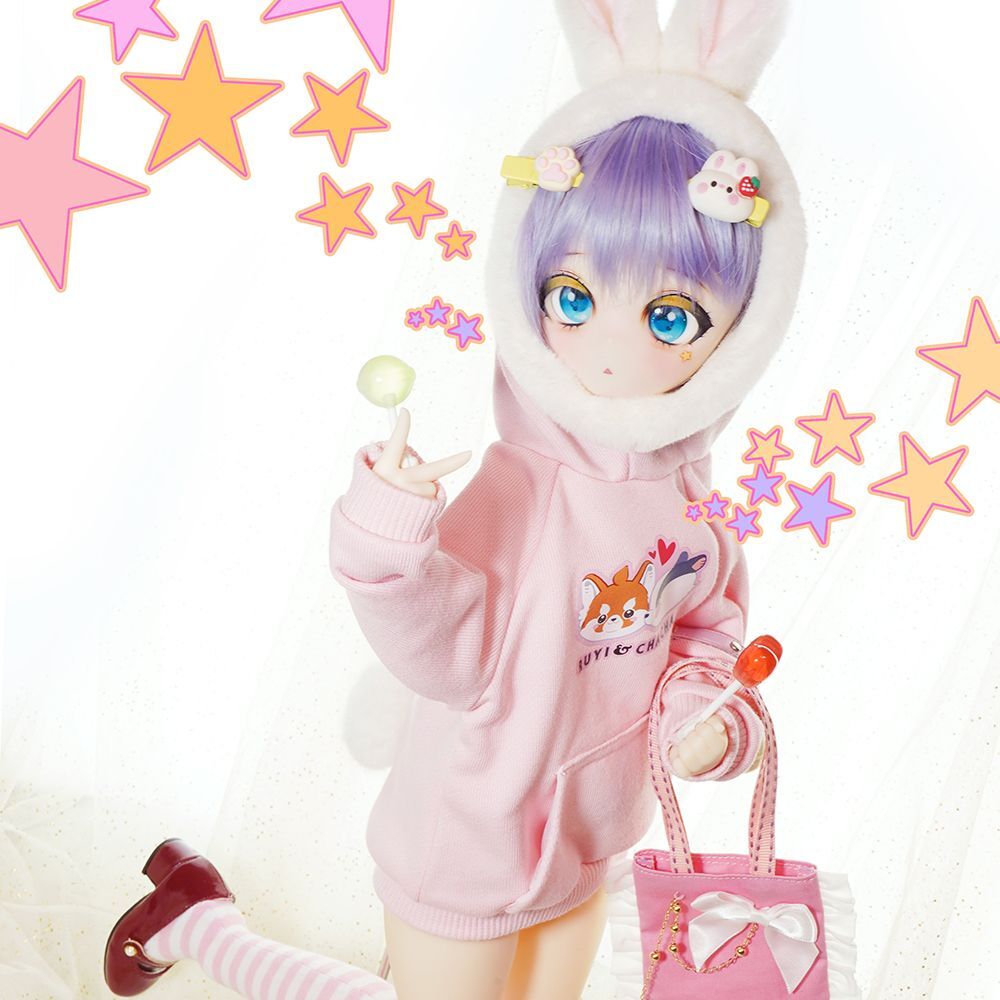 【数量限定】CANDY BOMB01 ウサギ粉(ピンク)セット (ソックス:KUMAKOサイズ対応Ver.)（MSD・MiniDD）｜DOLK（ドルク）