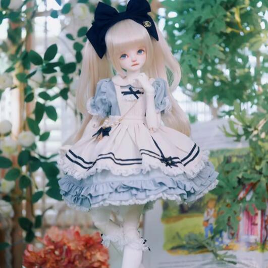 リボンドレスセット青(40cm/MSD/MDD)（MSD）｜DOLK（ドルク）