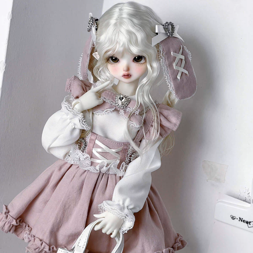 フリル地雷ドレス (粉色 ) 4点セット 40cm（MSD）｜DOLK（ドルク）