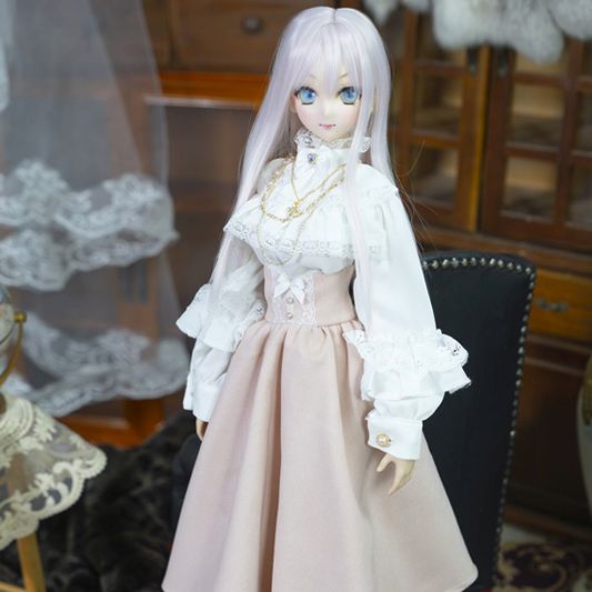 1/3 Girl/16Girl/DD [Victoria] Dress Set - White X Pink （DD・SD16 Girl）｜DOLK（ドルク）