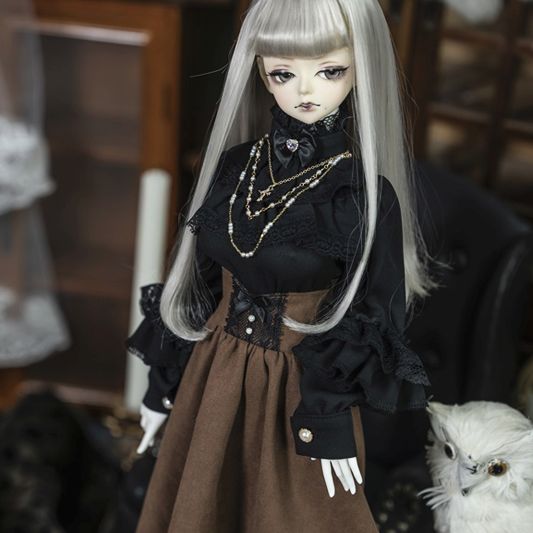 1/3 Girl/16Girl/DD [Victoria] Dress Set - Black X Brown（DD・SD16 Girl）｜DOLK（ドルク）