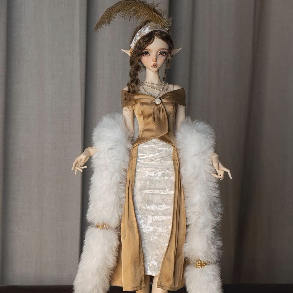 【期間限定】Party Dress Set: White & Gold｜DOLK（ドルク）