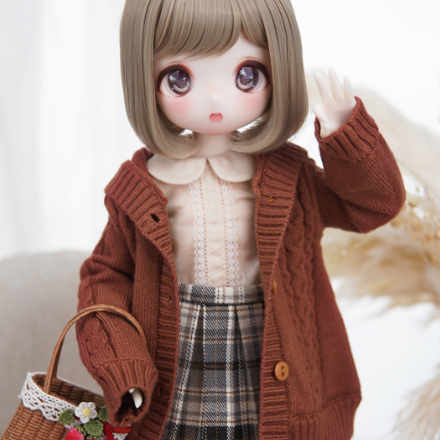 カーディガン棕红色(40cm/MSD/MDD)（MiniDD）｜DOLK（ドルク）
