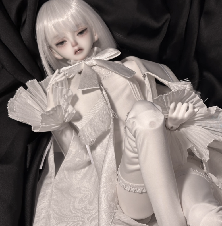 【旧梦陈列馆】ドレスセット『月隠』純白40cm（MSD・MiniDD）｜DOLK（ドルク）