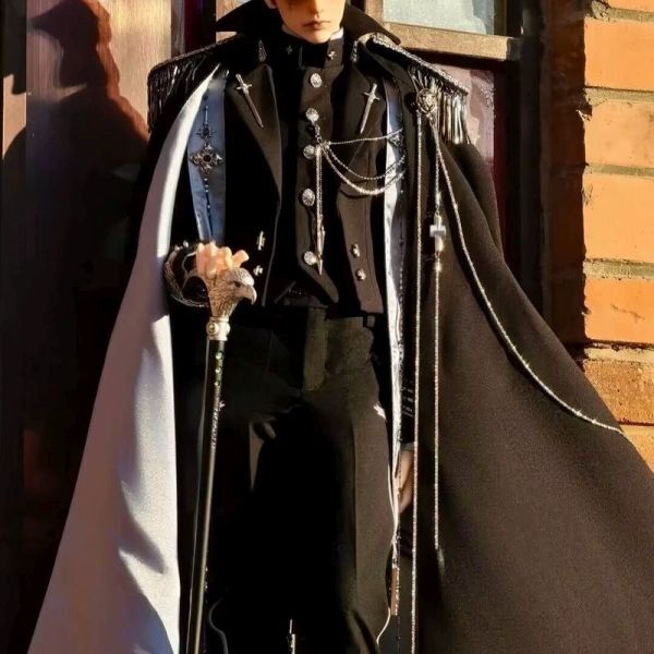 【期間限定】立领JUN礼 鹄. Swan Cloak Black Silver: ID75｜DOLK（ドルク）