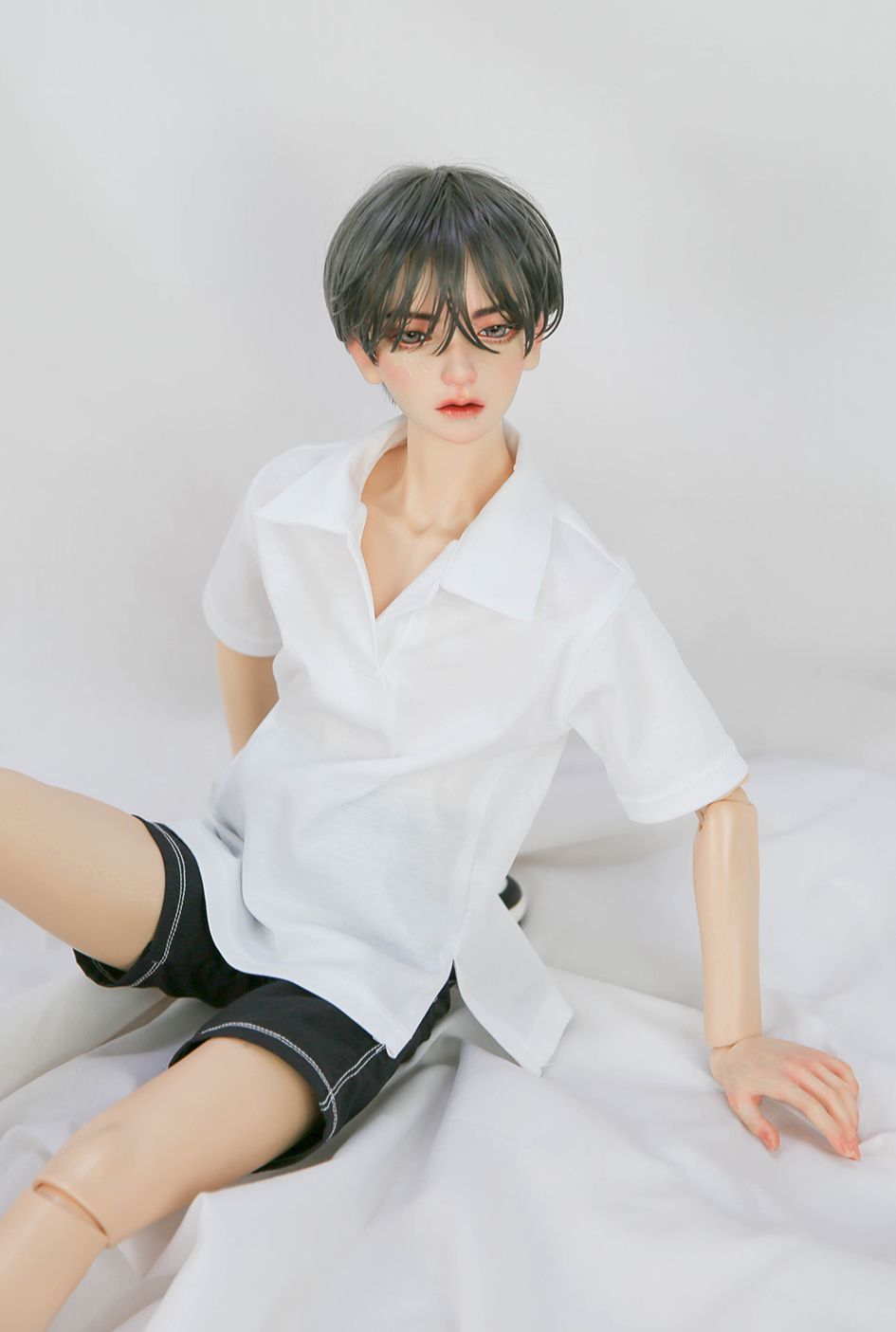 Short Sleeve Collar T-shirt -SD17 (White)｜DOLK（ドルク）