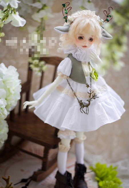 Bambi hair band Dress(Green) 40cm(MSD,MDD)（MSD）｜DOLK（ドルク）