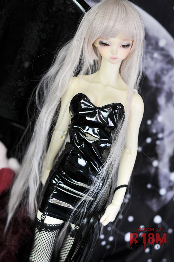 [R18M] 1/3 Heart shaped tube top dresses - RM001 002 (black patent ...