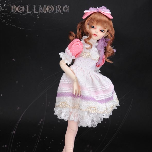 MSD - Sweet Dots Dress Set (White)（MSD）｜DOLK（ドルク）