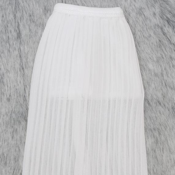[MSD] Pleated Chiffon Long skirt (White)（MSD）｜DOLK（ドルク）