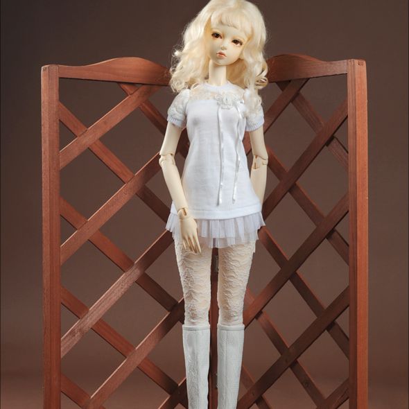 SD - Nemamsok Mini Dress (White)（SD Girl）｜DOLK（ドルク）