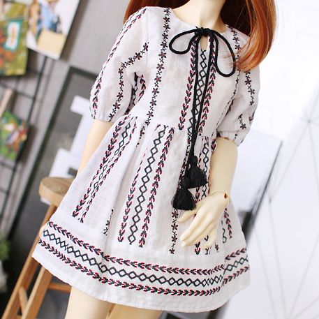 [SDG]Ethnic One-piece(White)（SD Girl・SD13 Girl）｜DOLK（ドルク）