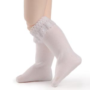 Dear Doll Size - Ponyo Knee Socks (White) （YoSD）｜DOLK（ドルク）