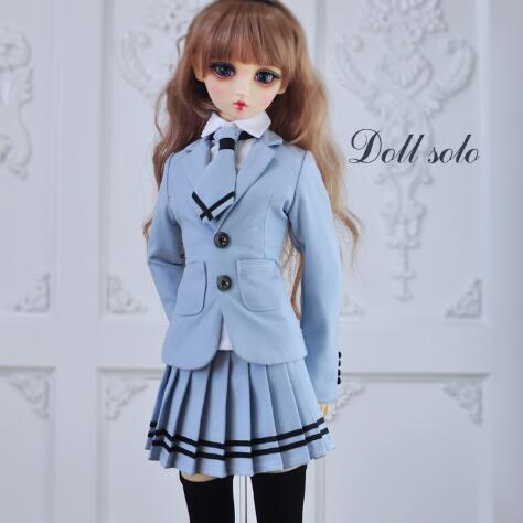school uniform Set (light blue) 40cm(MSD、MDD)（MSD・MiniDD）｜DOLK（ドルク）