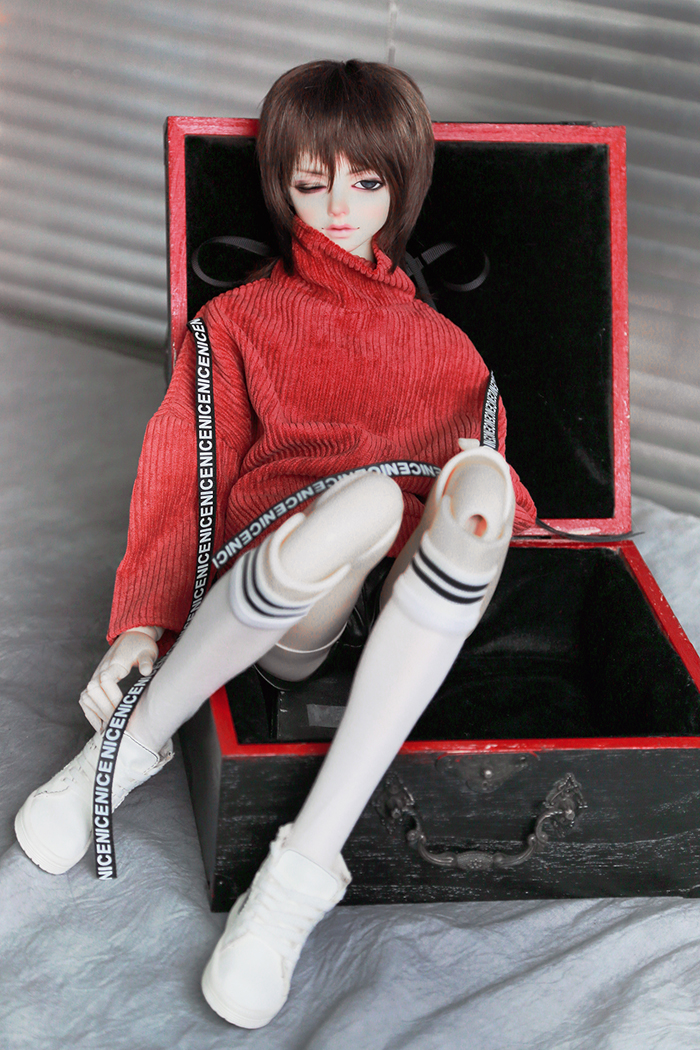 リボンニットセット(Orange) 60cm(Boy)Size｜DOLK（ドルク）